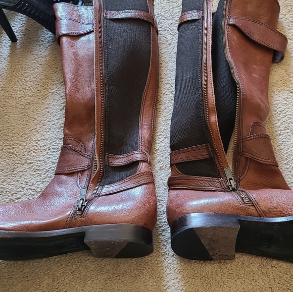 Frye | Shoes | Frye Size 7 Anna Gore Tall Buffalo Leather Riding Boots ...